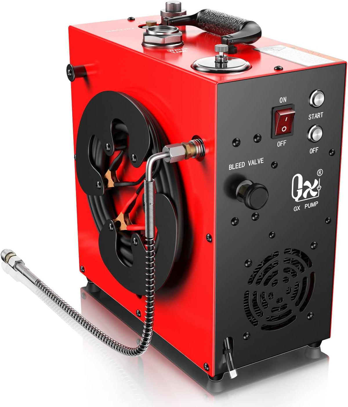 PCP Air Compressor with Auto-Stop, 5800 PSI / 400bar, 12v DC or 110V A ...